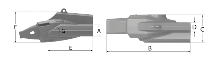CASTED CORNER ADAPTER RIGHT
